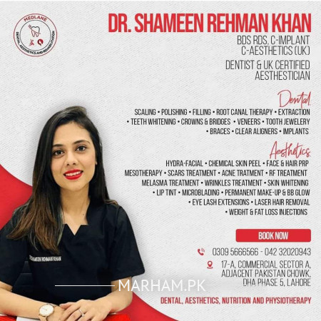 Dr. Shameen Rehman Khan - Dentist at Medlane Dental Clinic Aesthetics ...